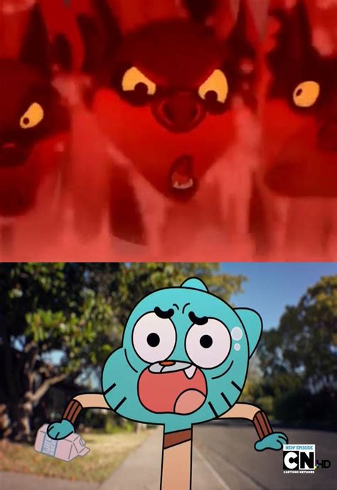 Banzai Shenzi And Ed Scares Gumball By Wreny2001 On Deviantart