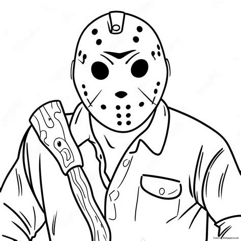 Friday The 13th Scary Jason Coloring Page 39773 31437