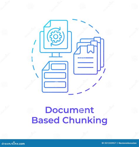 Document Based Chunking Blue Gradient Concept Icon Stock Illustration Illustration Of Flat