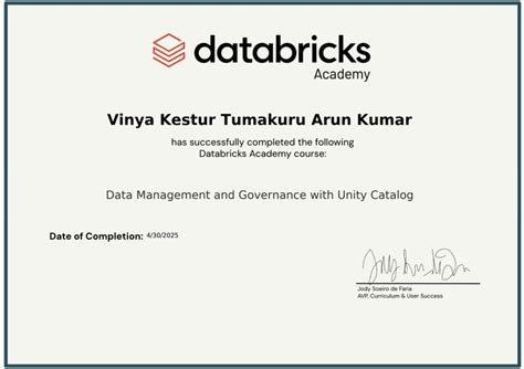 Databricks Unitycatalog Datagovernance Lakehouse Dataengineering Vinya Kestur