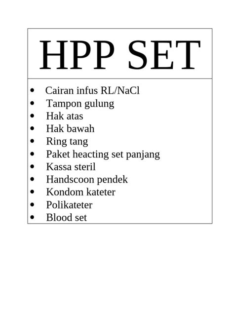 Hpp Set Pdf