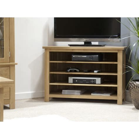 Modern Oak Corner Tv Unit Stag Oak And Pine