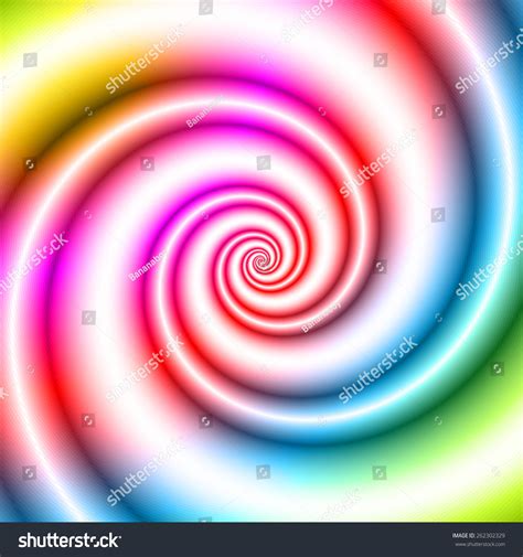 Colorful Twisted Spiral Convolution Object On Background Stock Vector