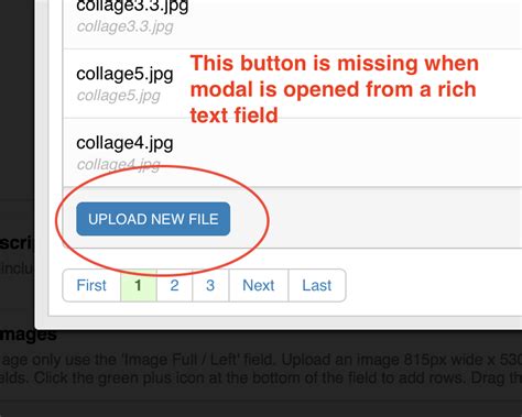 no ability to upload new images via rich text editor expressionengine