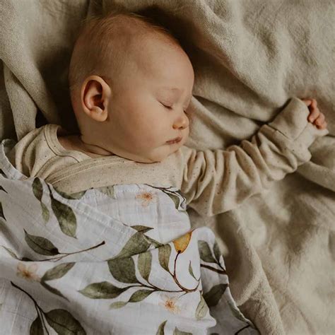 Snug As A Bub And Co Organic Swaddle Whimsical Pear