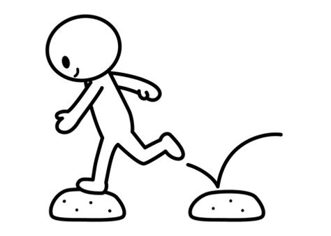 Stepping Stones Clipart Black And White