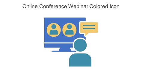Online Conference Webinar Colored Icon In Powerpoint Pptx Png And Editable Eps Format PPT Sample
