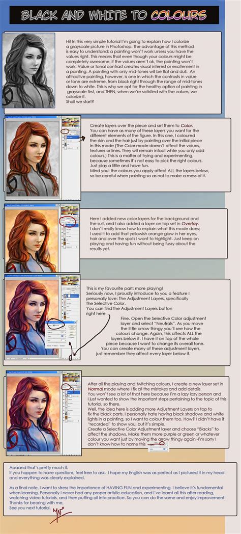 Grayscale To Colours Tutorial By IvannaMatilla On DeviantArt