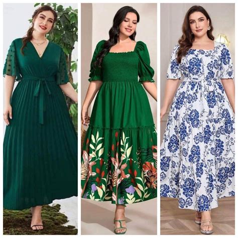 Wa Fashion Plus Size Elegant Maxi Dress Shopee Philippines