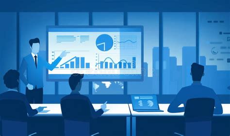 Professional Speaker Giving Business Presentation Report With Graphs