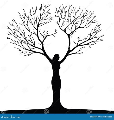 Woman Tree Dryads Vector Illustration Mangroves Plant CartoonDealer Com 251464378