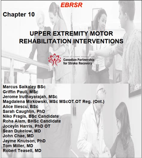 Upper Extremity Interventions Ebrsr Evidence Based Review Of Stroke Rehabilitation