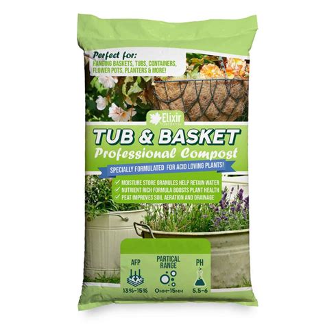 Tub And Basket Compost Elixir Gardens 5l 400l Available