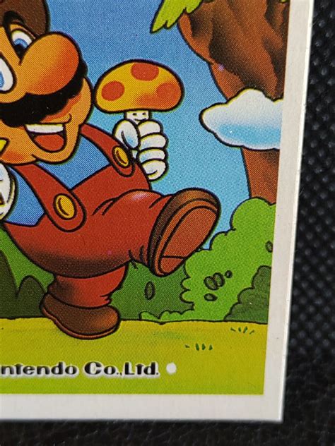 Super Mario Amada Nintendo Official Menko Card Famicom 1985 Vintage