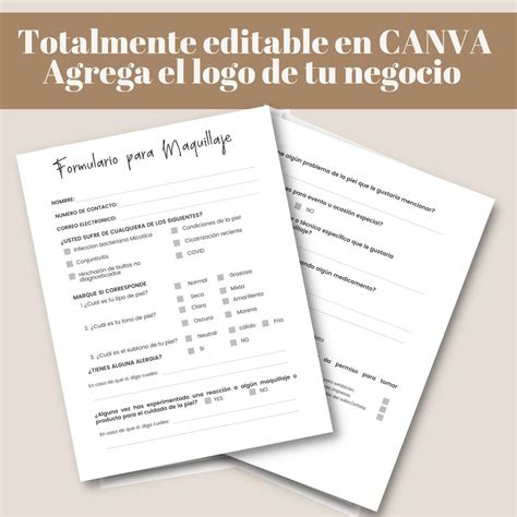 Formularios Españoles De Maquillaje Para Tus Clientes Formularios De