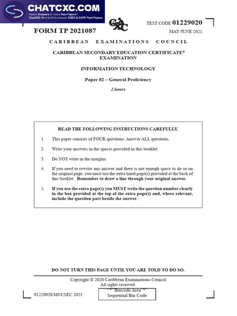 Csec Information Technology P2 2021 Pdf Cloud Computing Barcode Csec Information Technology P2 2021 Pdf Cloud Computing Barcode