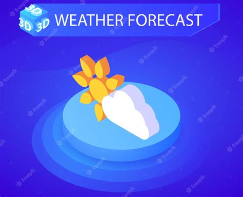 Premium Vector Weather Forecast Isometric Design Icon Vector Web Illustration 3d Colorful Concept