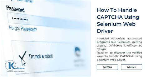 How To Handle Captcha Using Selenium Web Driver Kualitatem