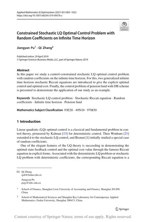 Constrained Stochastic Lq Optimal Control Problem With Random Coefficients On Infinite Time Horizon