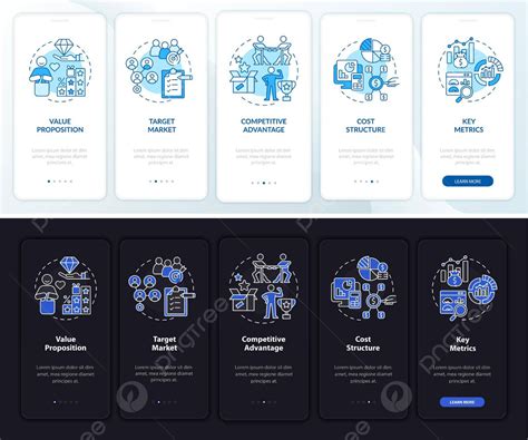 Onboarding Mobile App Screen Displaying Components Of Business Structure Vector App Ui