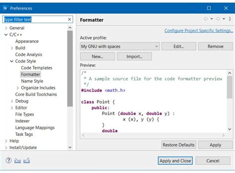 where do i find the xml file for a custom code style formatter profile