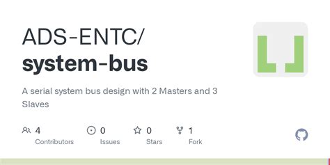 Github Ads Entc System Bus A Serial System Bus Design With 2 Masters