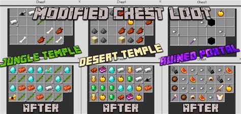 Modified Chest Loot Minecraft Addon