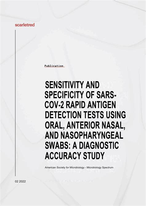 Scarletred Sensitivity And Specificity Of SARS CoV 2 Rapid Antigen