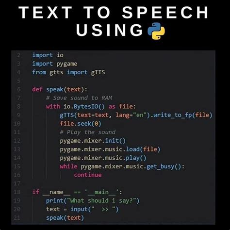 Text To Speech Using Python Learn Computer Coding Python Computer Science