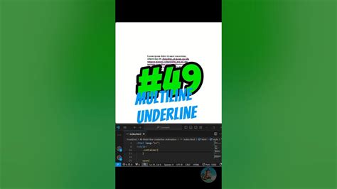 49100 Multi Line Underline Animation Tutorial Css Coding Codingsimplifiedspace Frontend