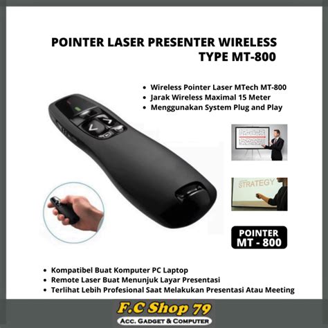 Harga Promo Pointer Laser Presenter Wireless Mtech Tipe Mt800 Buat