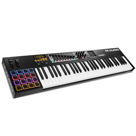 M Audio Code 61 USB MIDI Controller With 61 Key White Black Beulah Sounds