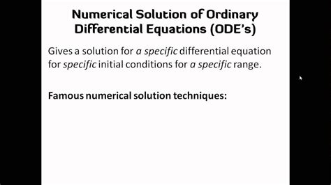 excel for chemical engineers i 32 i differential equations 1 3 youtube