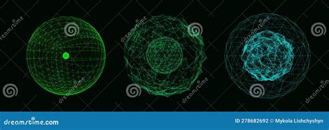 Vector Futuristic Sphere Of Particles And Lines Network Connection Big Data Abstract
