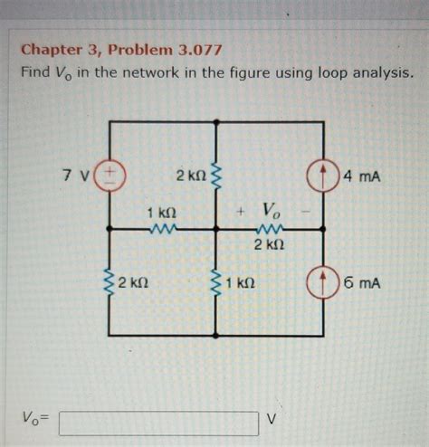 Solved Chapter 3 Problem 3077 Find V In The Network In