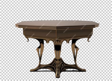 Premium PSD | Vector 3d table for object presentation empty top table on isolated background