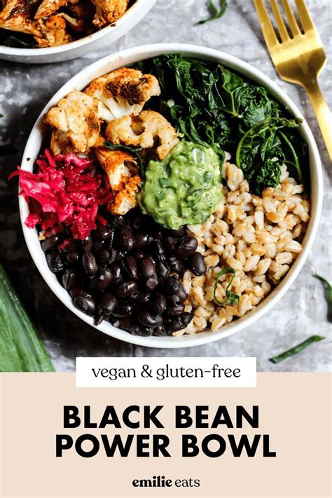 Black Bean Power Bowl With Avocado Pesto Recipe Power Bowl Recipe