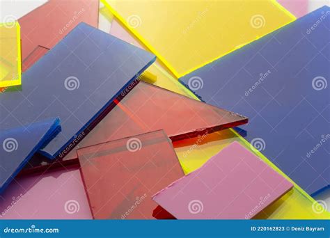 Plexiglas And Shapes Of Different Shapes Stock Image Image Of