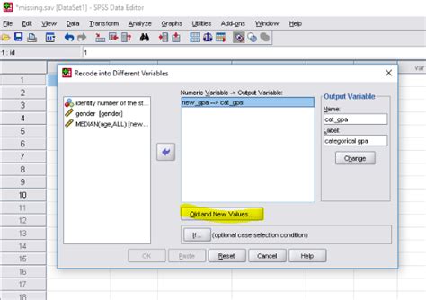 Variable Transformation Recoding Variables Using Spss Statistical Aid