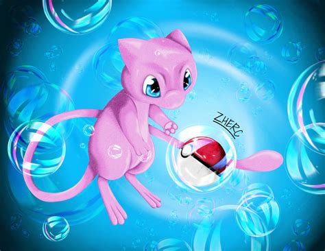 Mew X Bubbles By Zherc On Deviantart