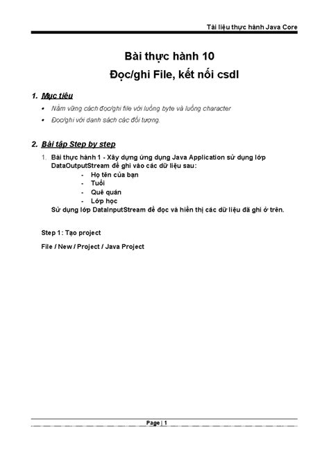 java core lab10 doc ghi file bài thực hành 10 Đọc ghi file kết nối