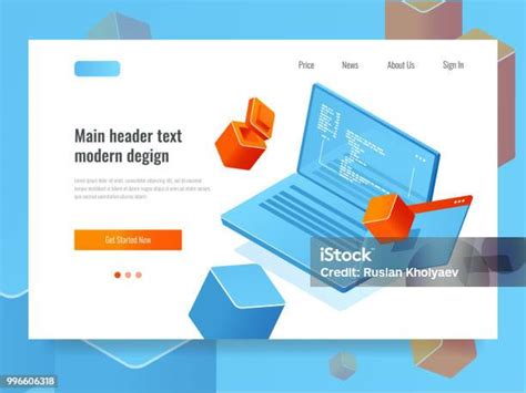 Pengembangan Perangkat Lunak Pemrograman Laptop Dengan Kode Dan Layar Vektor Isometrik Refactor