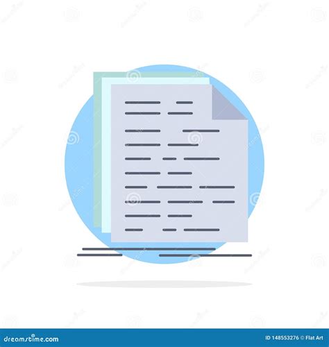 Code Coding Doc Programming Script Flat Color Icon Vector Stock