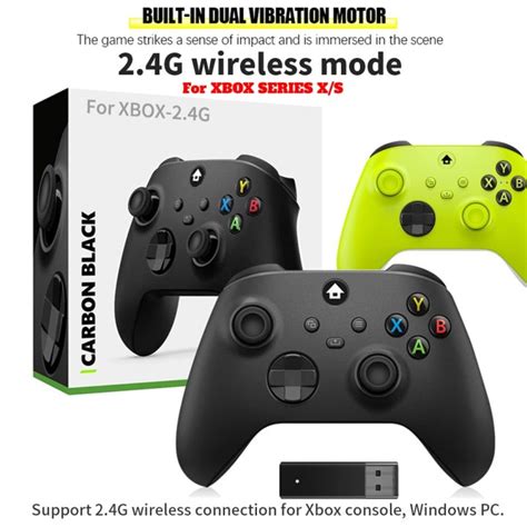 24g Wireless Game Joystick Controller With Pc Receiver For Windows 7810 Dual Vibration
