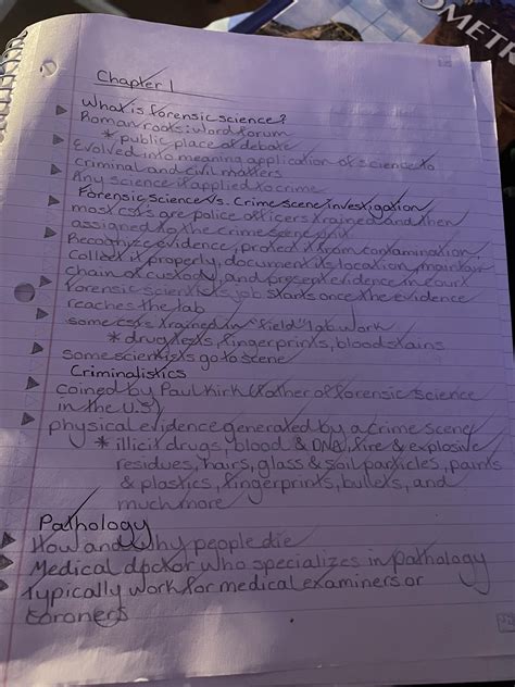 Forensic Science Notes Rhandwriting