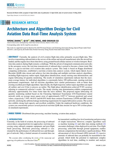 Architecture And Algorithm Design For Civil Aviation Data Real Time Analysis System Pdf