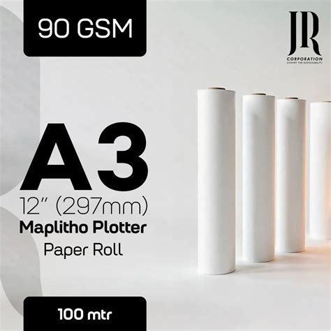 A3 12 90 Gsm 100 Mtr Maplitho Plotter Paper Rolls At ₹ 375roll