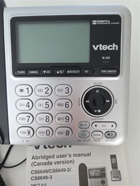 Vtech Cs6649 Dect 60 Corded Phone Only Digital Answering 1100