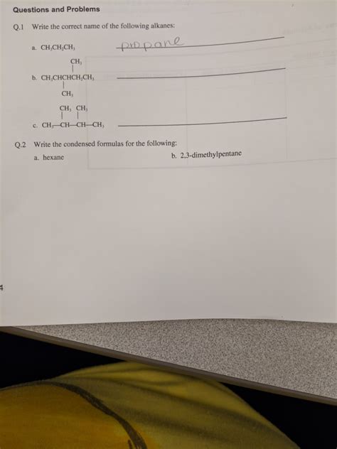 solved structures and isomers of alkanes report sheet