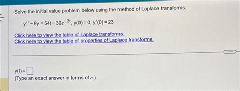 solve the initial value problem below using the